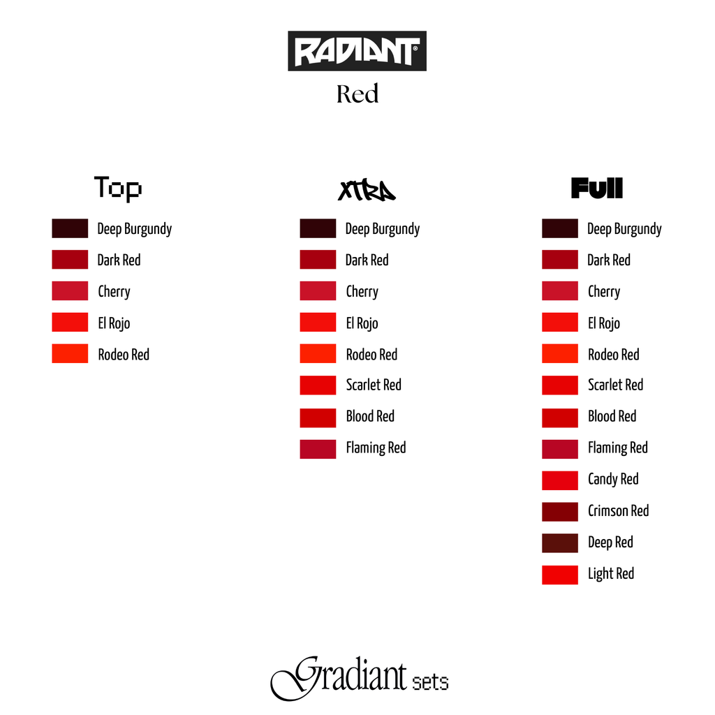 Red - Gradiant Set 1oz – Radiant Colors